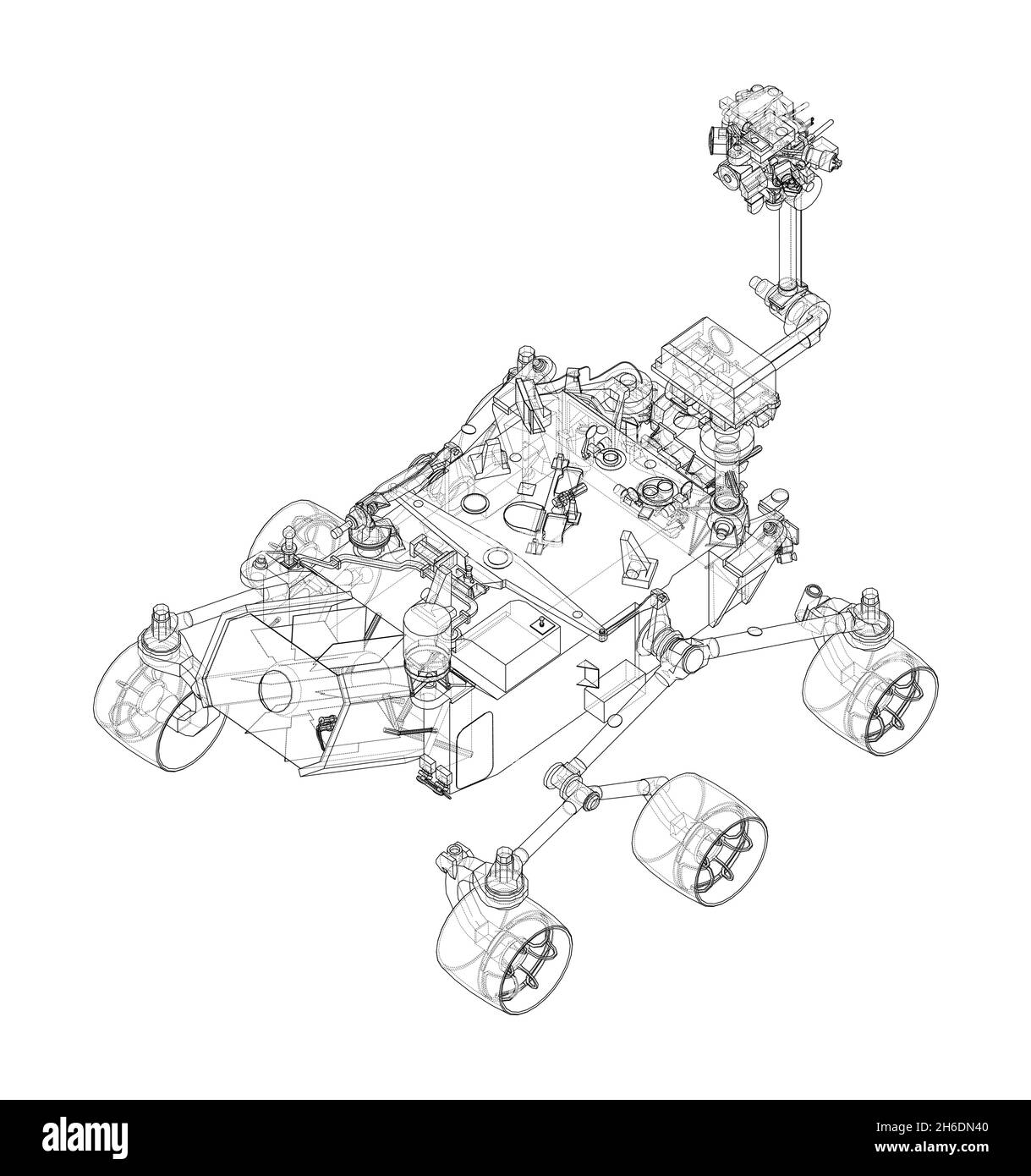 Mars Rover. Vector rendering of 3d Stock Vector Image & Art - Alamy