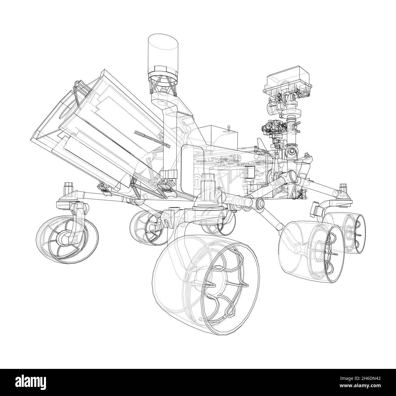 Mars Rover. Vector rendering of 3d Stock Vector Image & Art - Alamy