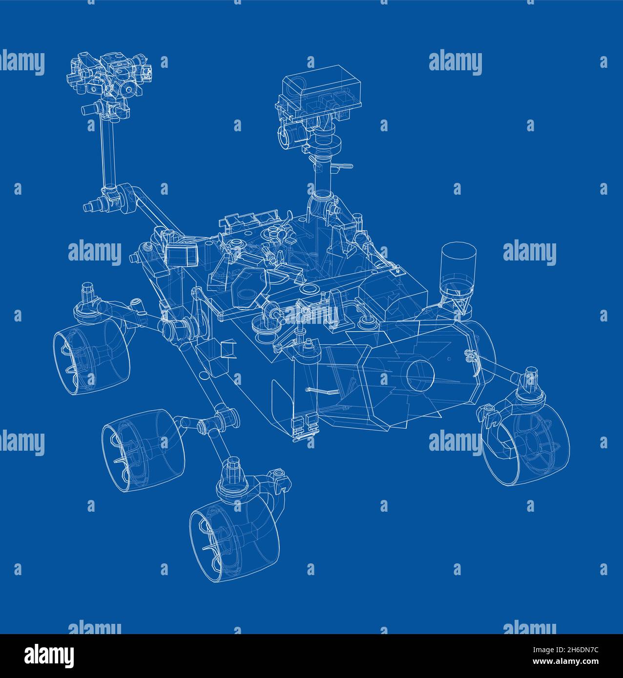 Mars Rover. Vector rendering of 3d Stock Vector Image & Art - Alamy