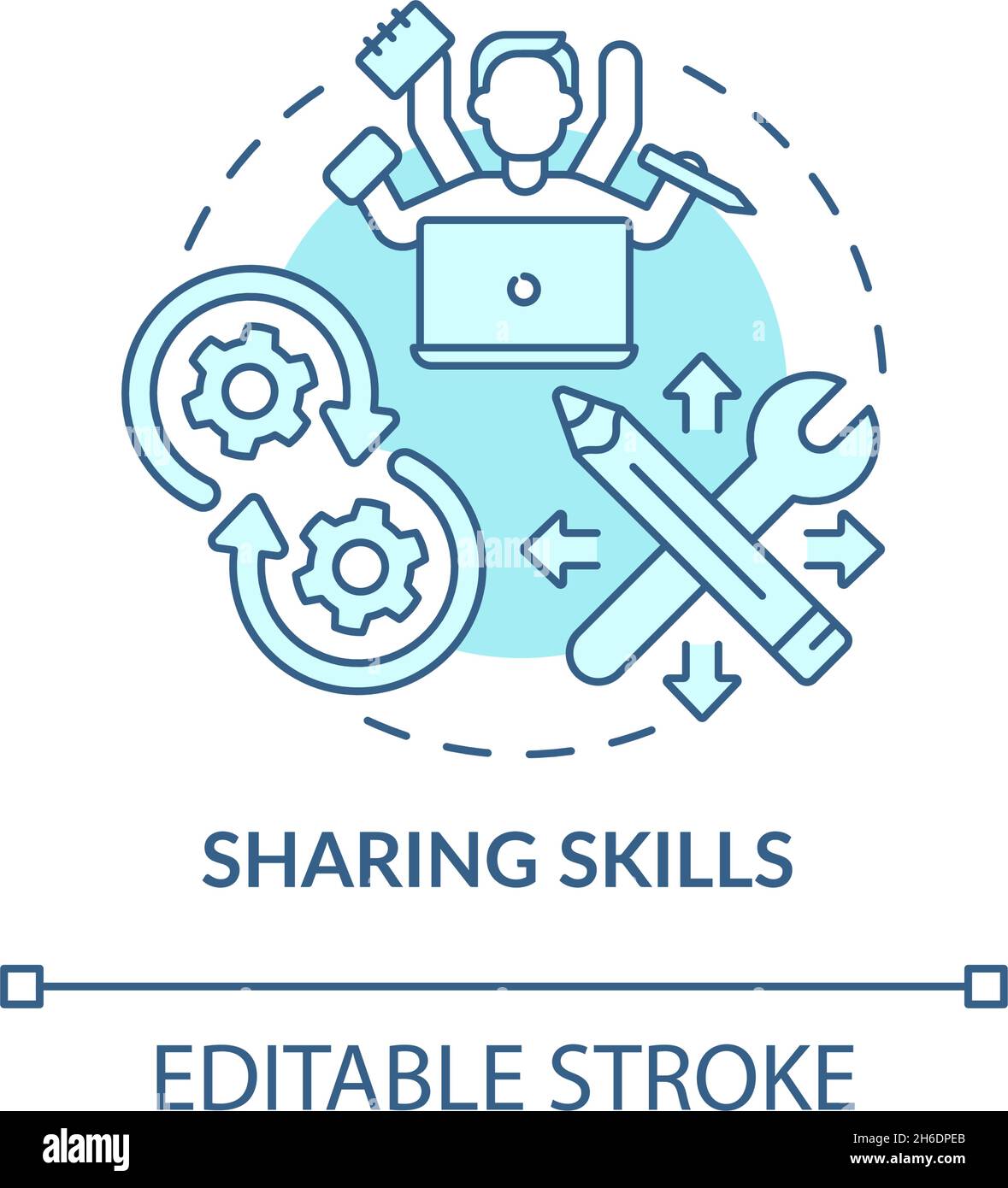 Skill transfer concept icon Stock Vector Image & Art - Alamy