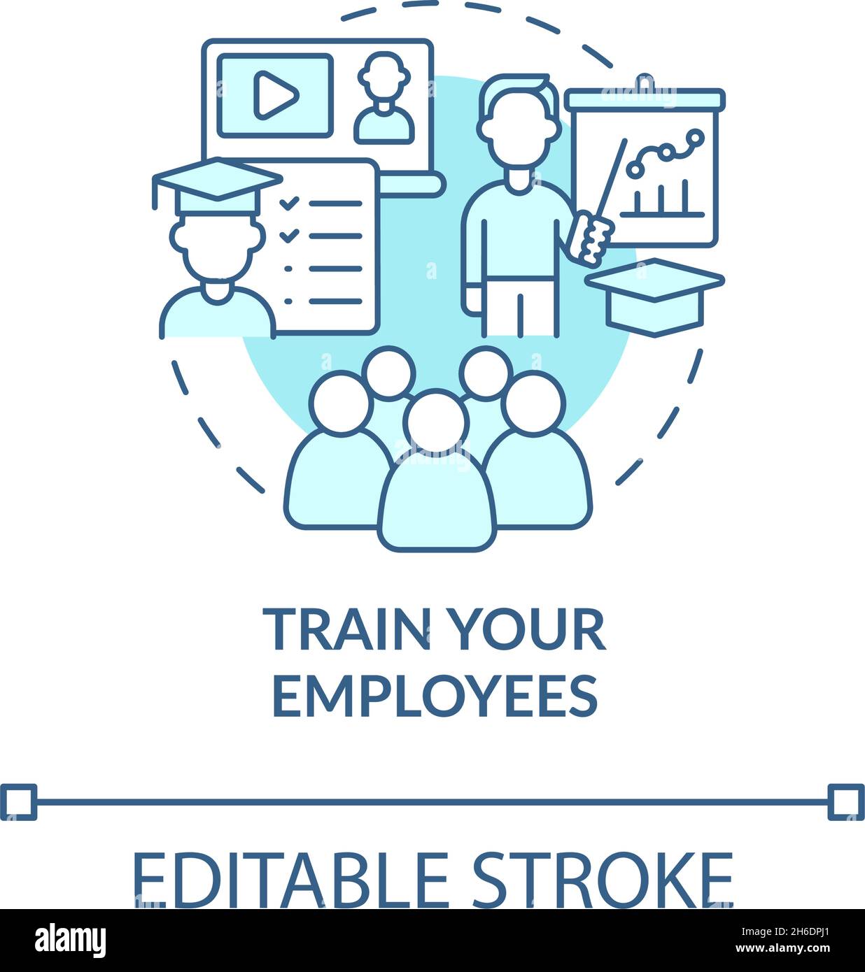 Employee training concept icon Stock Vector Image & Art - Alamy