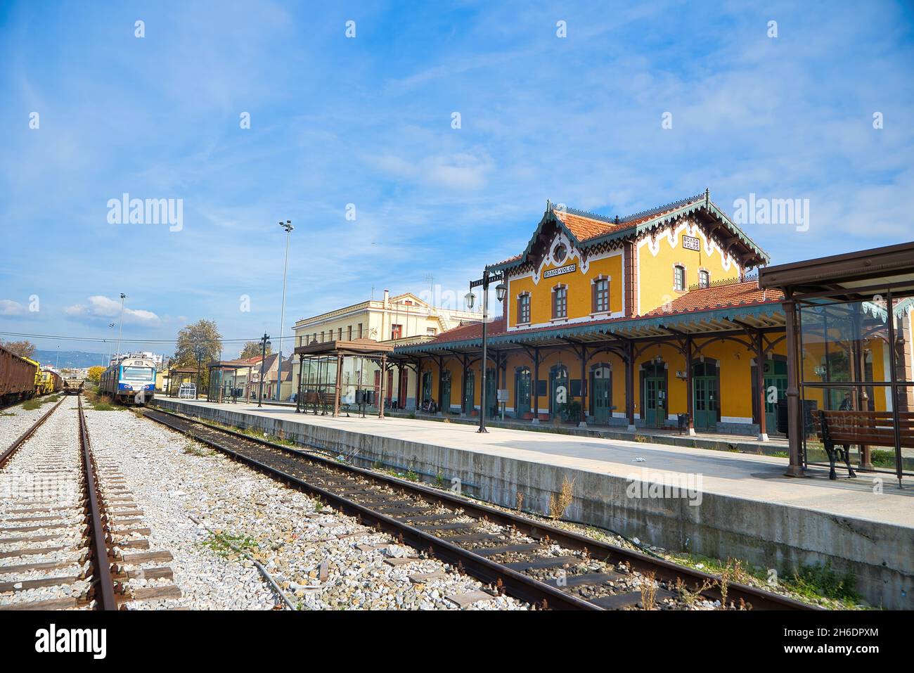 Greece, Volos Railway Station, Vintage Architecture. emblematic ...