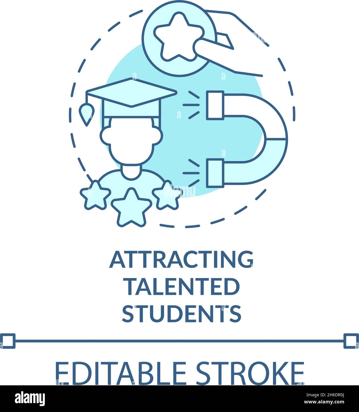 Recruiting talented students concept icon Stock Vector Image & Art - Alamy