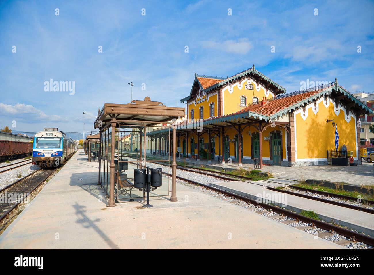 Greece, Volos Railway Station, Vintage Architecture. emblematic ...
