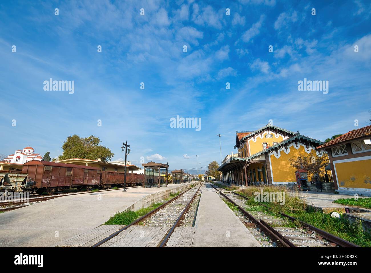 Greece, Volos Railway Station, Vintage Architecture. emblematic ...