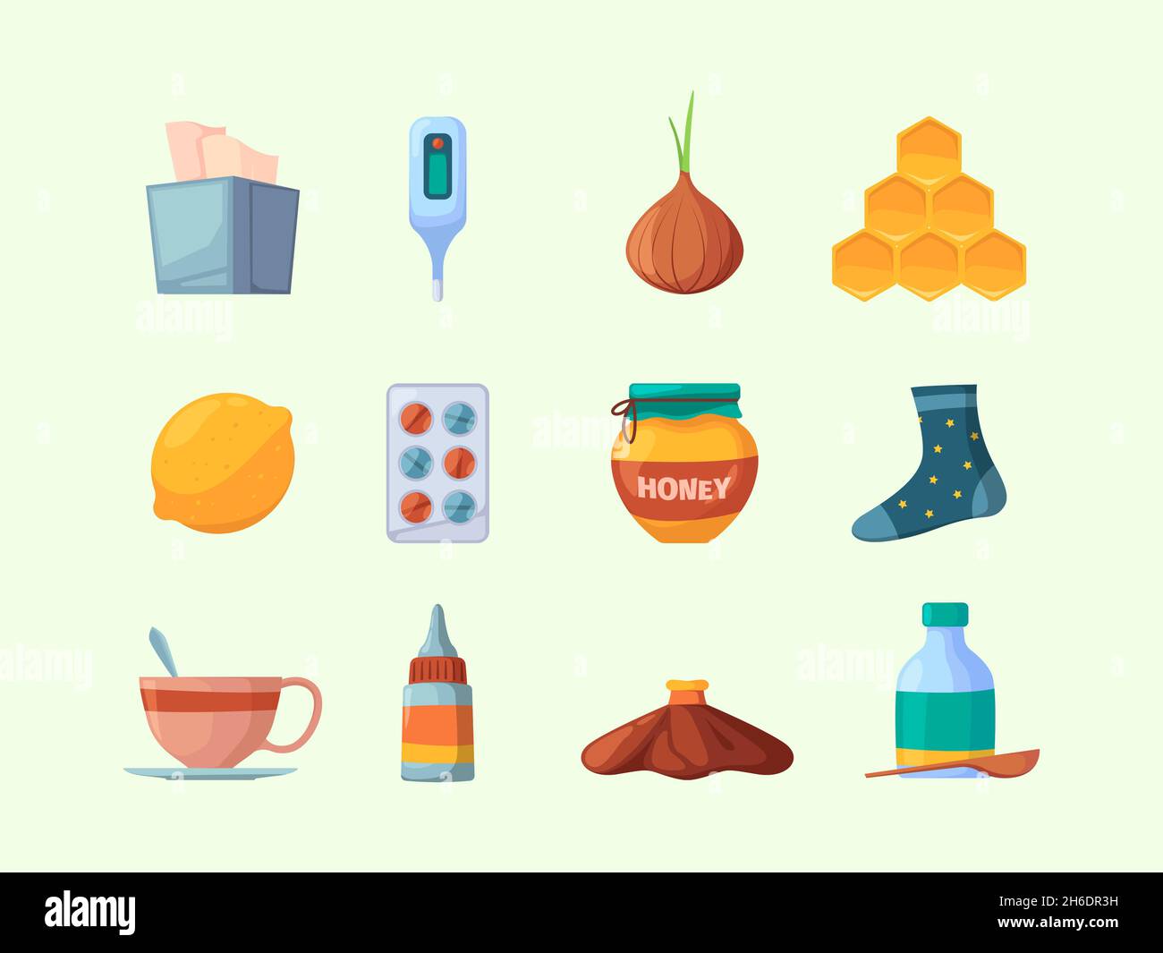 Flu prevention. Traditional medicine methods onion lemon ginger virus ...