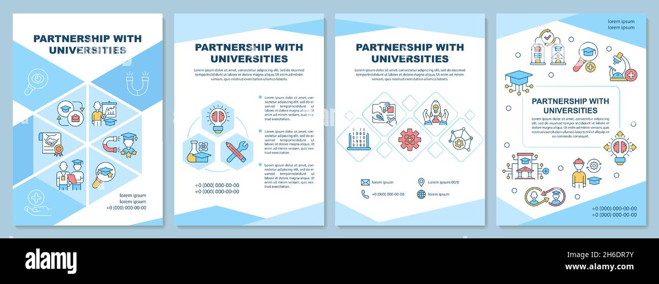 Partnership with universities brochure template Stock Vector Image ...