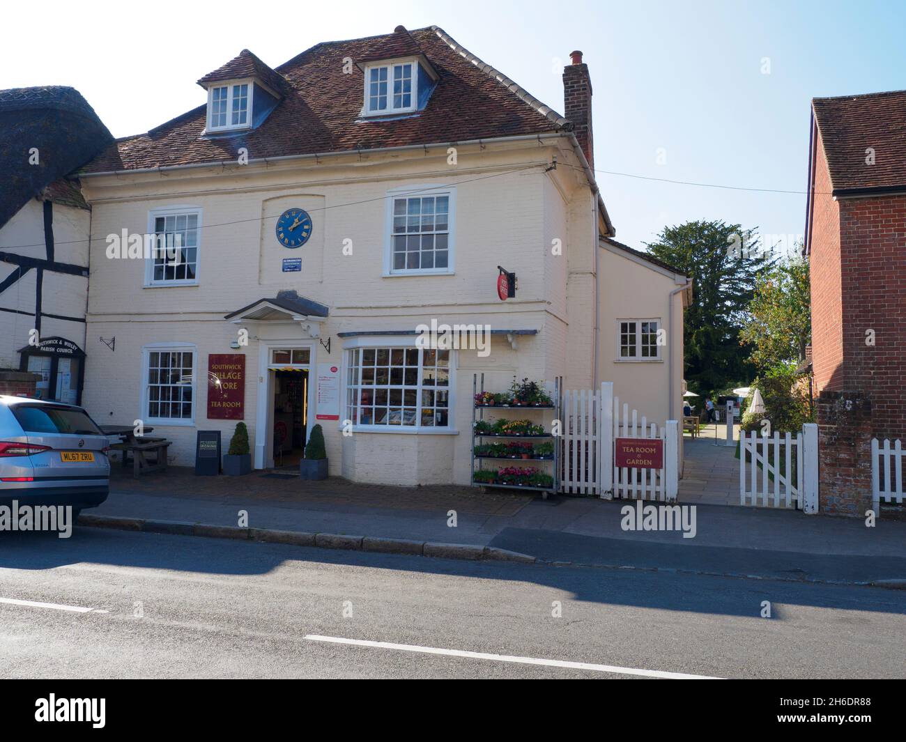 Southwick Village store, post office and tea room, Hampshire, UK Stock ...