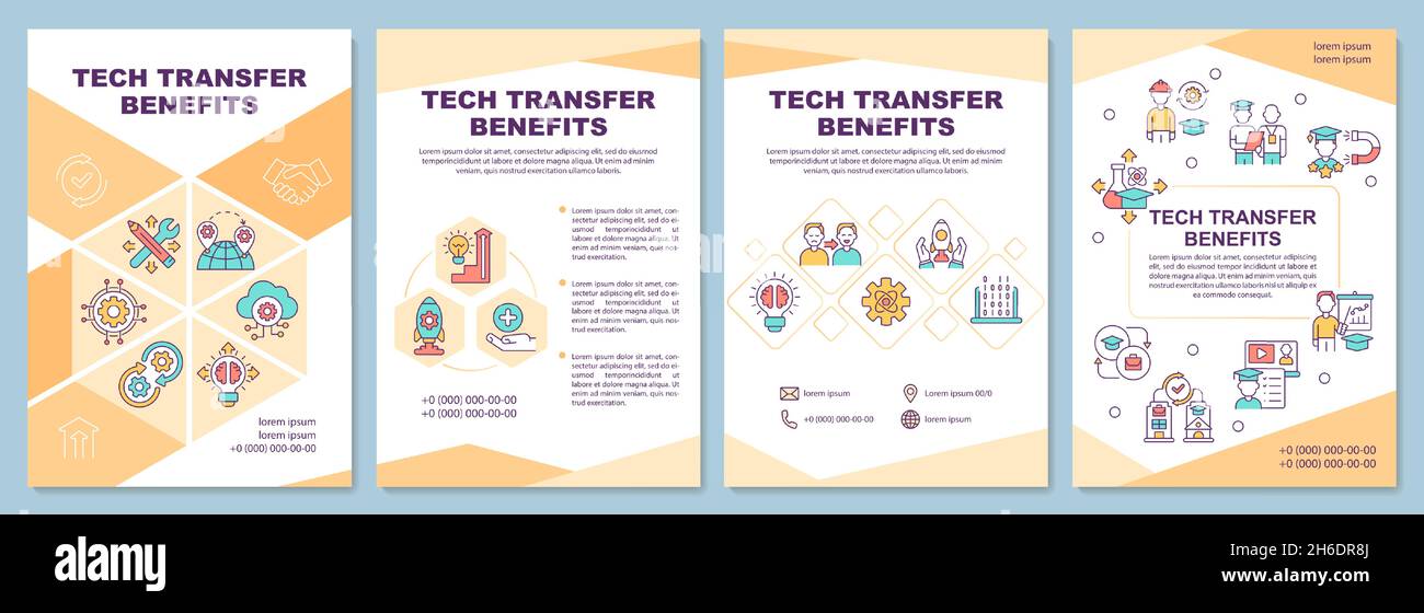 Tech transfer benefits brochure template Stock Vector Image & Art - Alamy