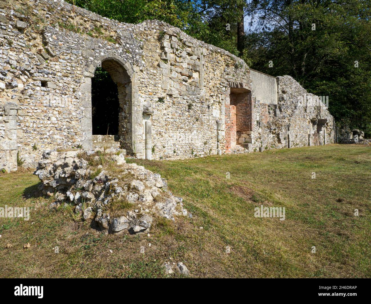 Remains of the 12th century priory at Southwick, Fareham, Hampshire, UK ...