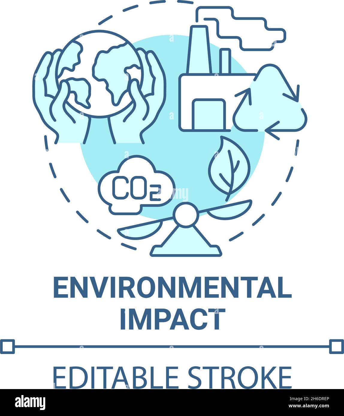 Environmental impact blue concept icon Stock Vector Image & Art - Alamy