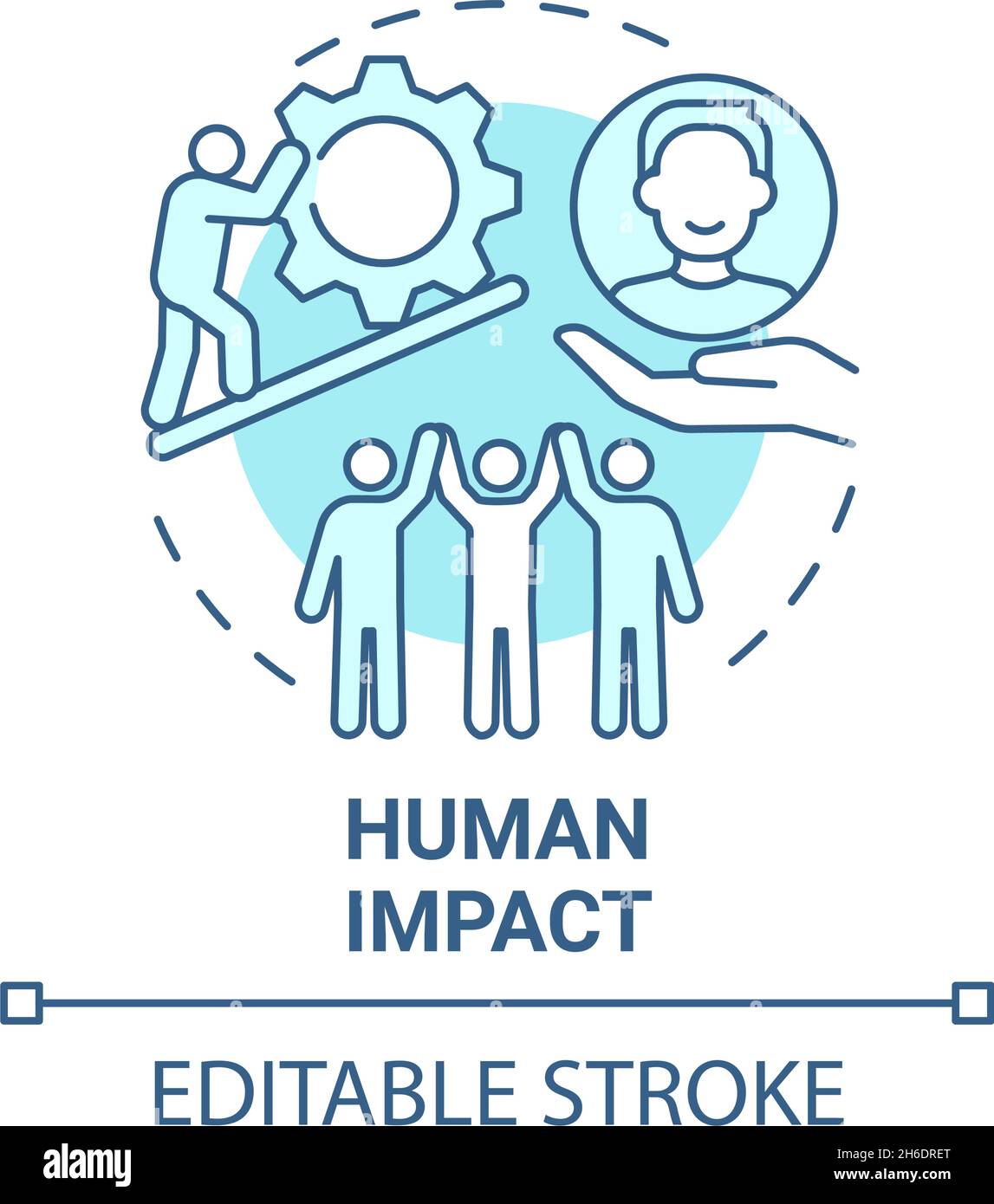 Human impact blue concept icon Stock Vector Image & Art - Alamy
