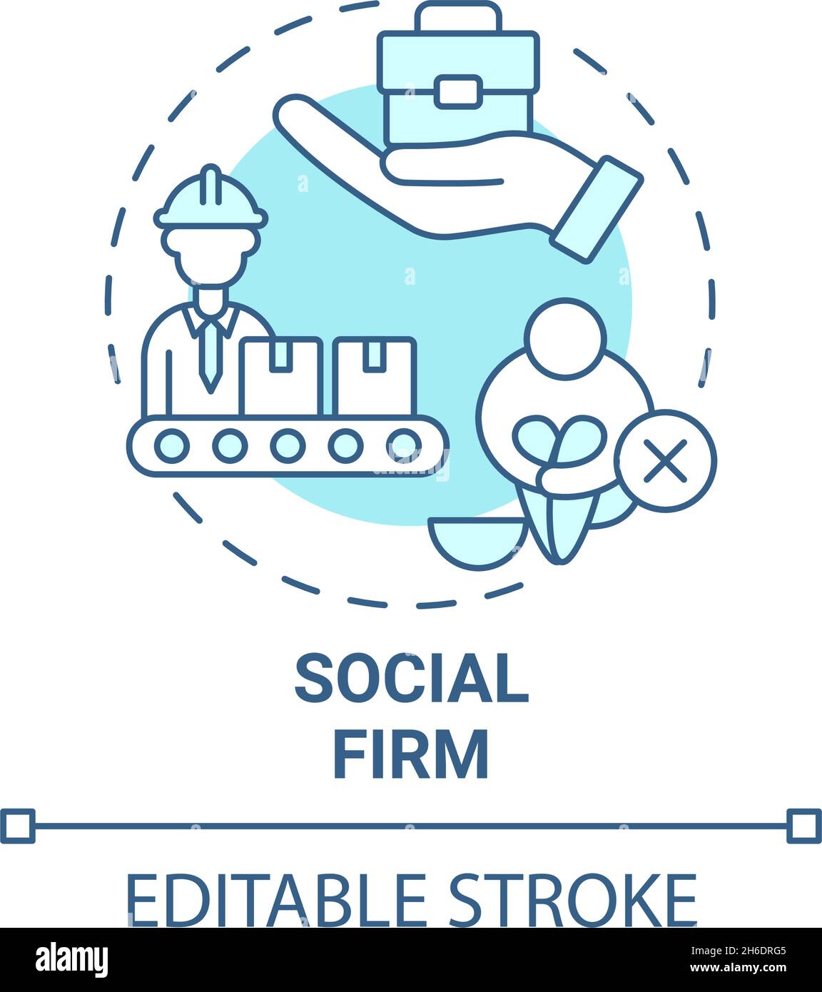Social firm blue concept icon Stock Vector Image & Art - Alamy
