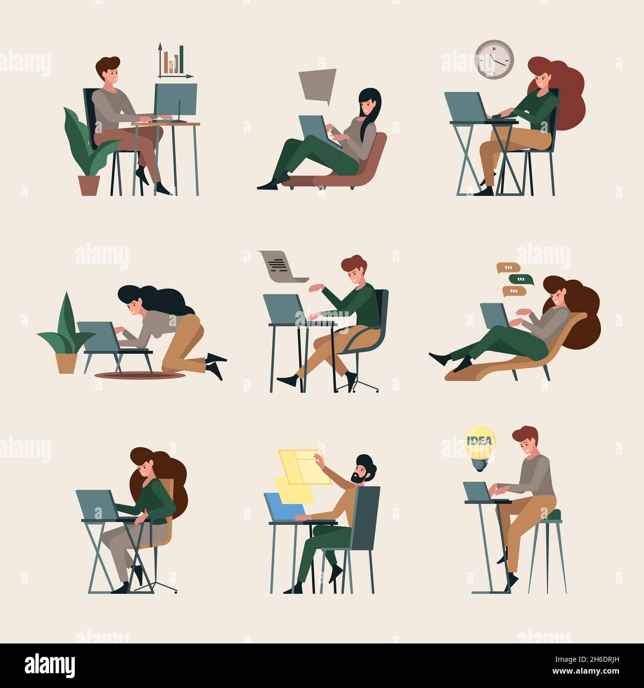 Digital developers. Designer and programmers hackers coder writers ...