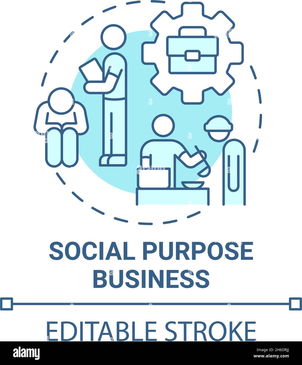 Social purpose business blue concept icon Stock Vector Image & Art - Alamy