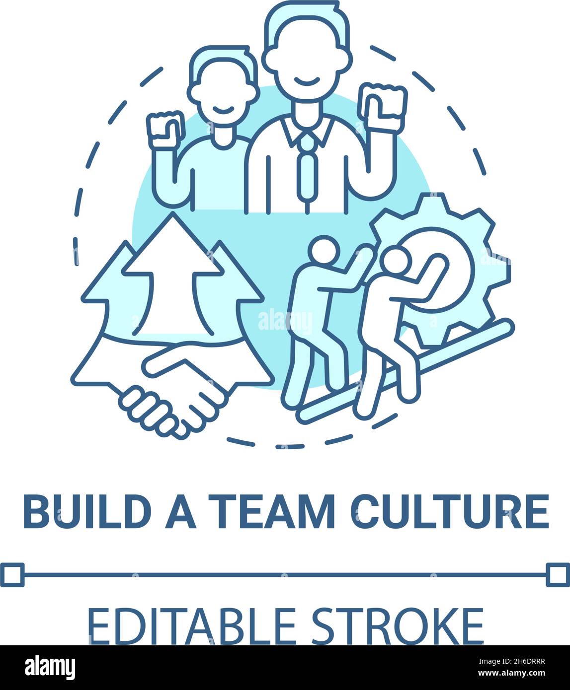 Build team culture blue concept icon Stock Vector Image & Art - Alamy