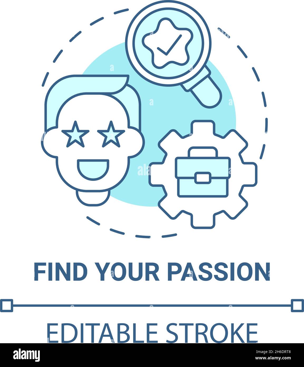 Find your passion blue concept icon Stock Vector Image & Art - Alamy