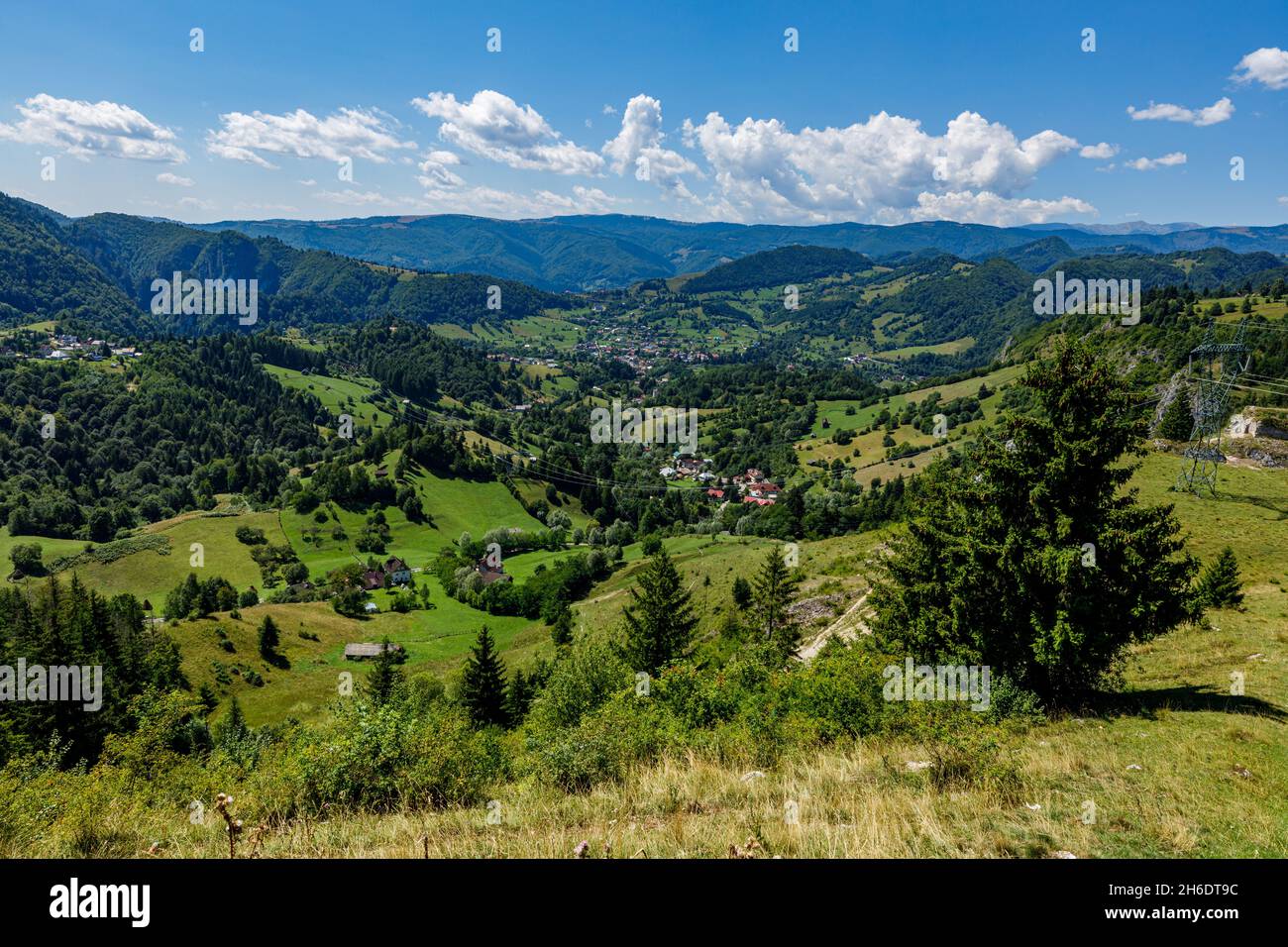 The landscape of the carpathian in Romania Stock Photo - Alamy
