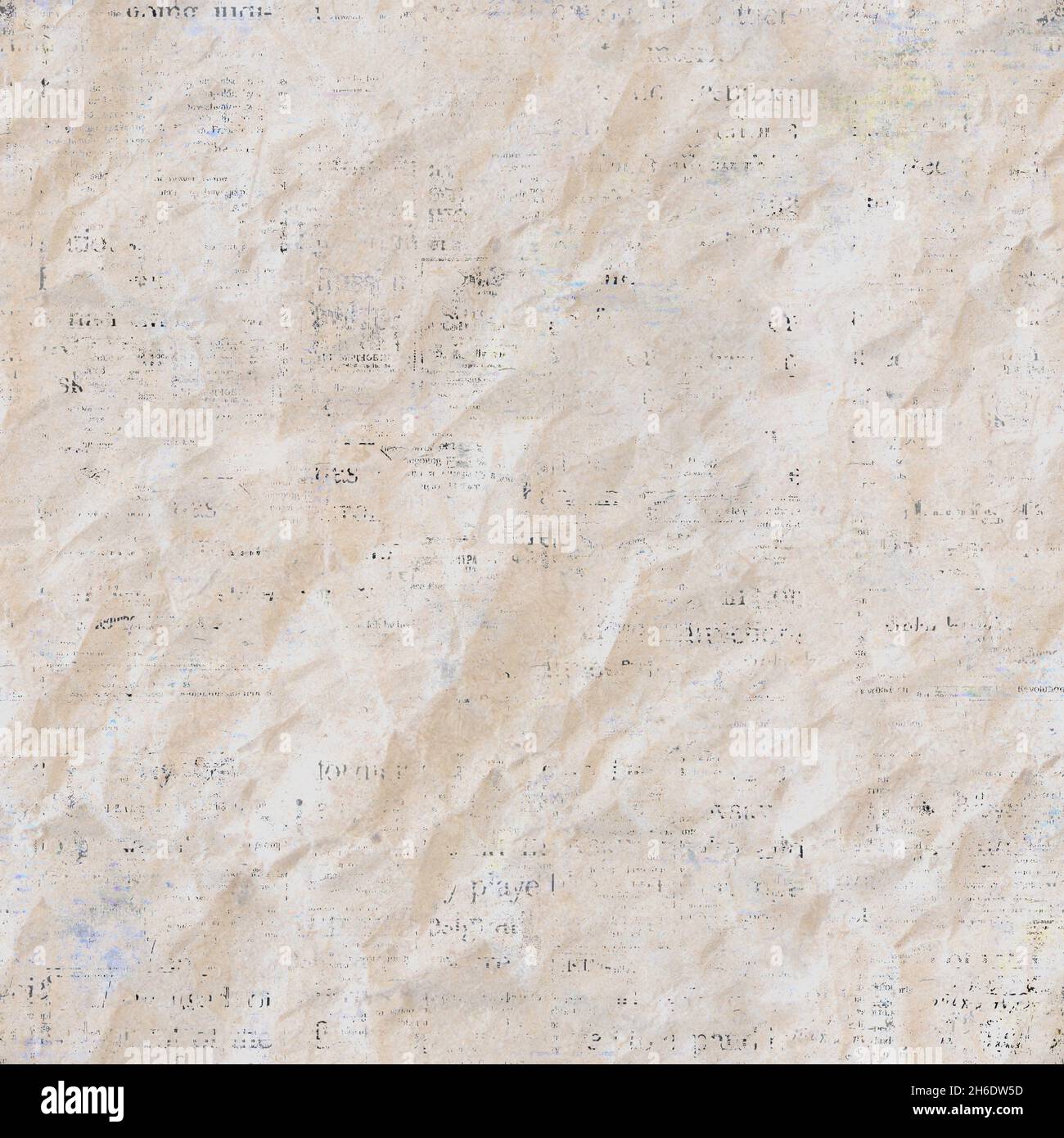 Newspaper grunge aged crumpled paper seamless pattern. Vintage old ...