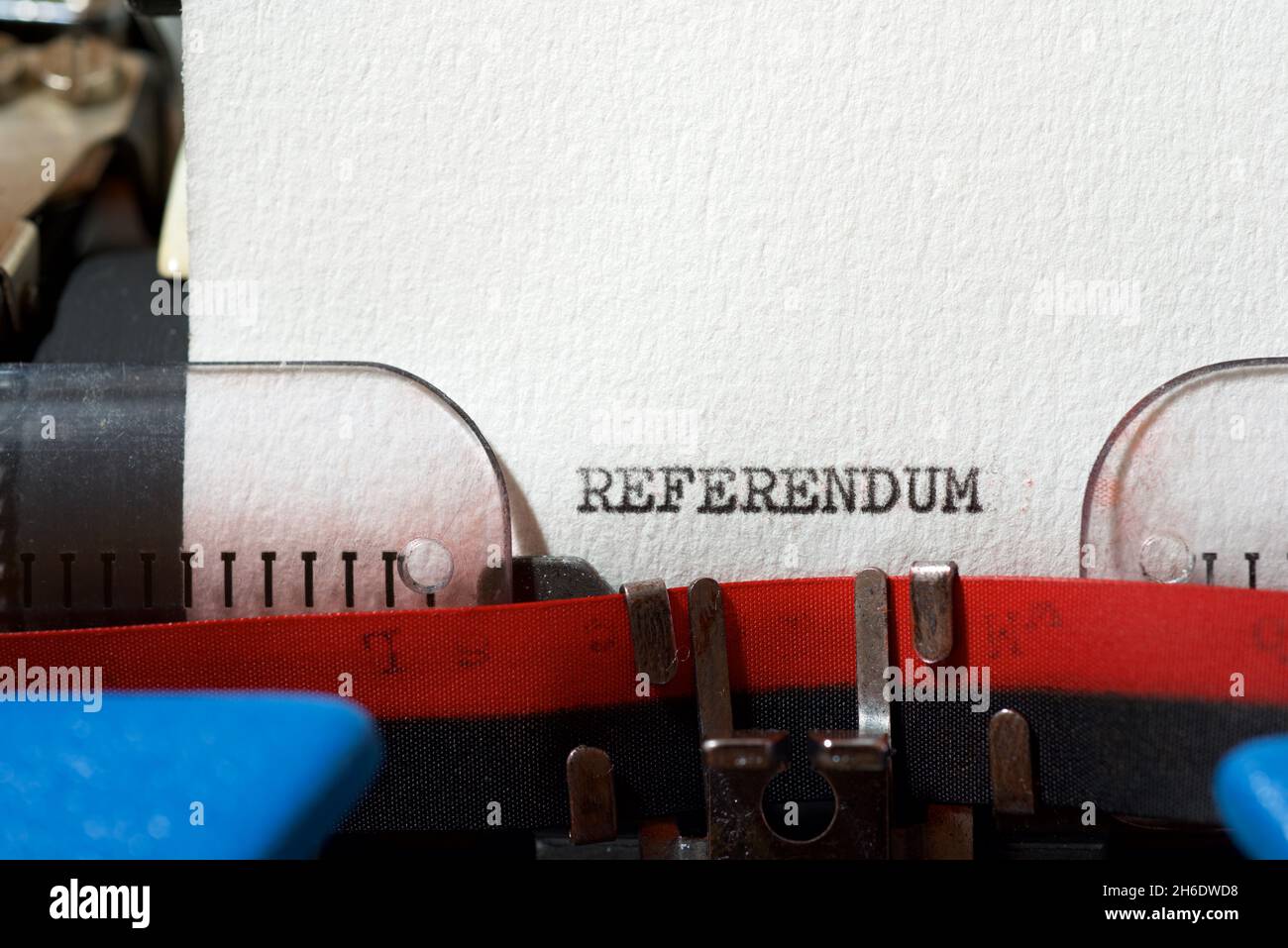 The word referendum written with a typewriter Stock Photo - Alamy