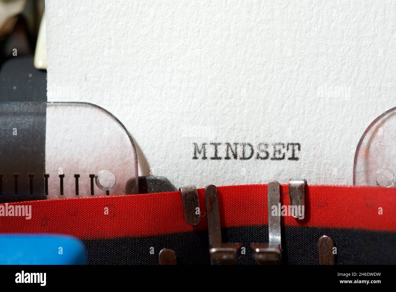 The word mindset written with a typewriter Stock Photo - Alamy