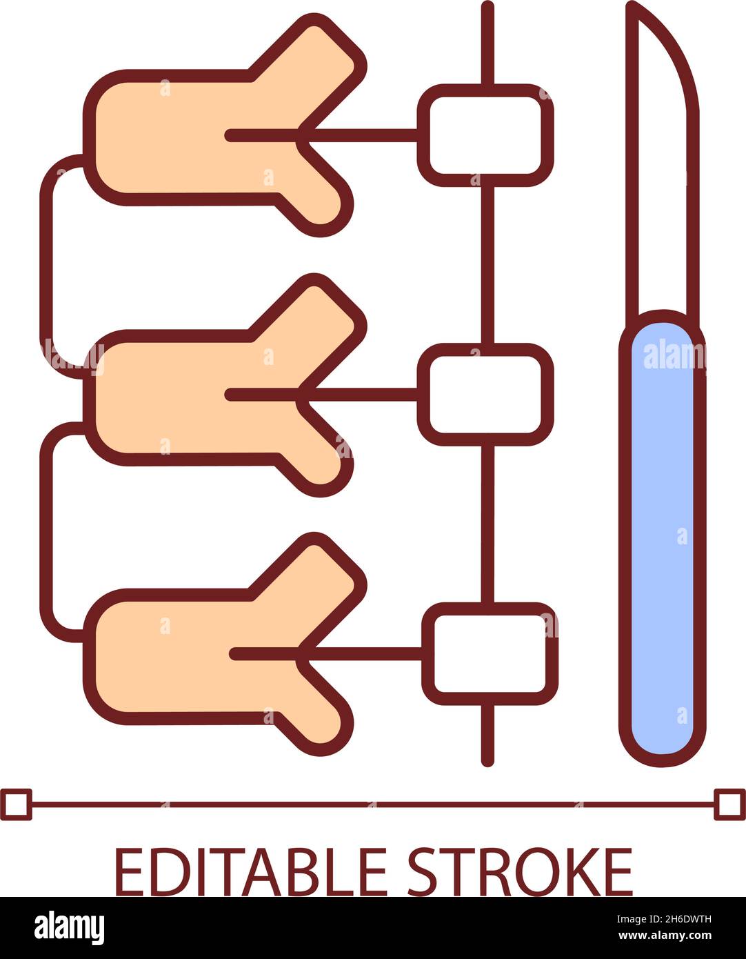 Spinal fusion RGB color icon Stock Vector Image & Art - Alamy