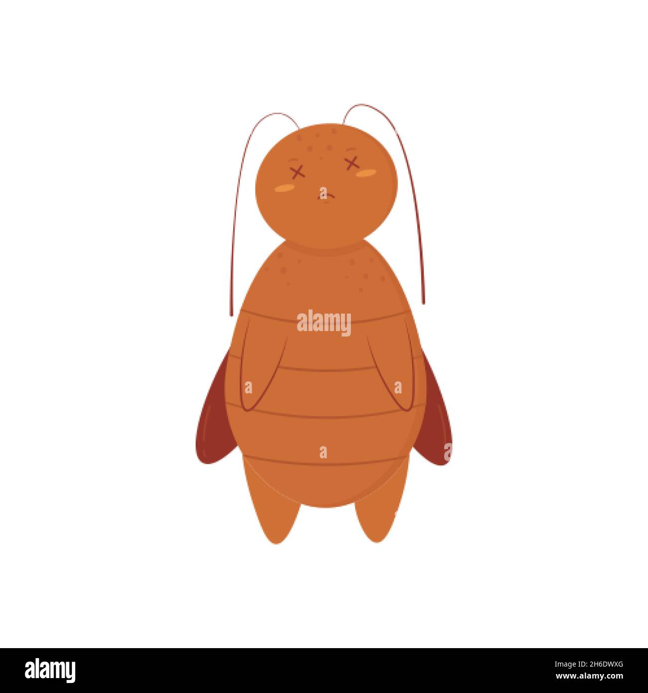 A cute cartoon dead cockroach insects art Stock Vector Image & Art - Alamy