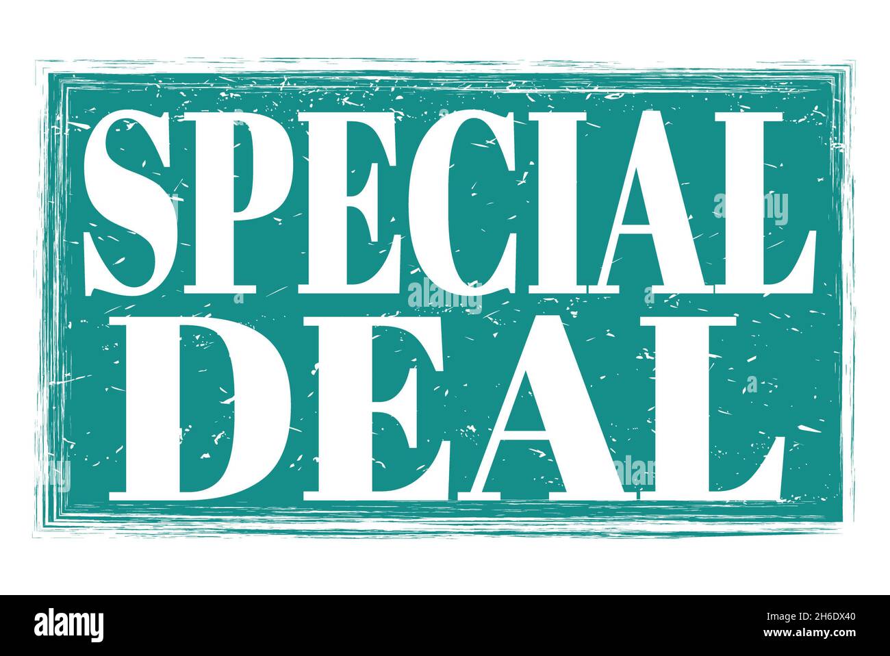 SPECIAL DEAL, words written on blue grungy stamp sign Stock Photo - Alamy