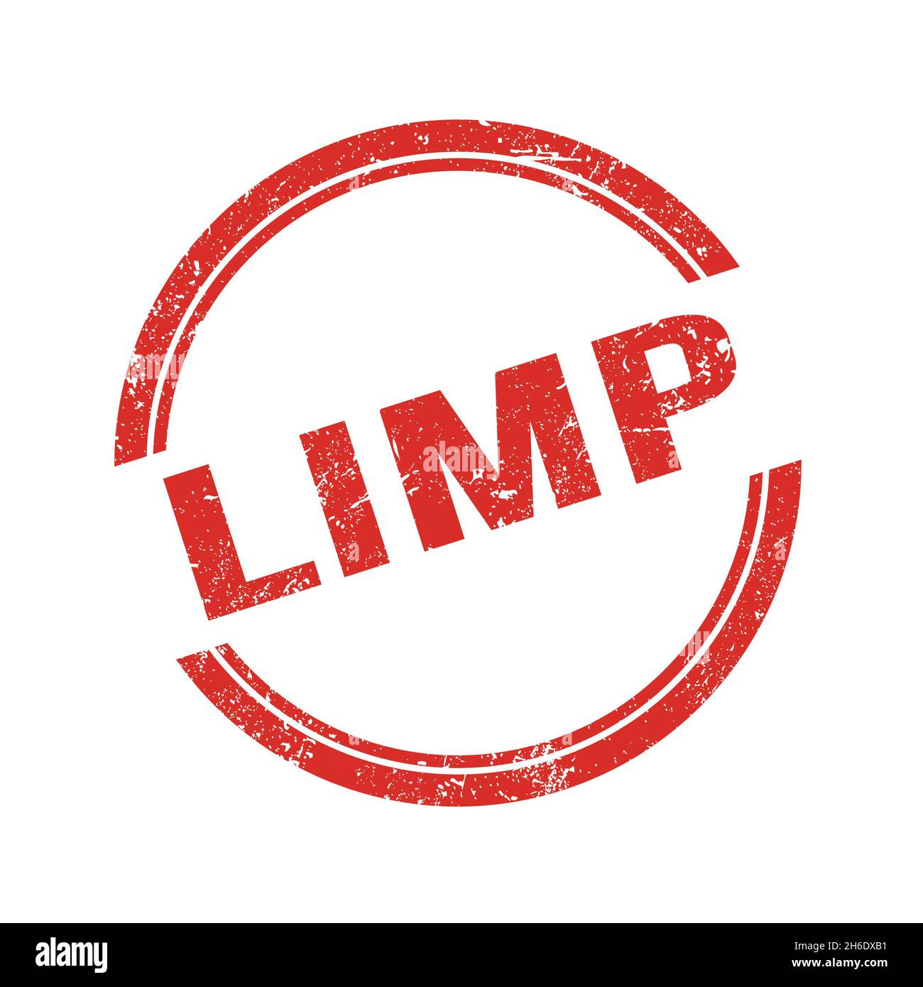 LIMP text written on red grungy vintage round stamp Stock Photo - Alamy