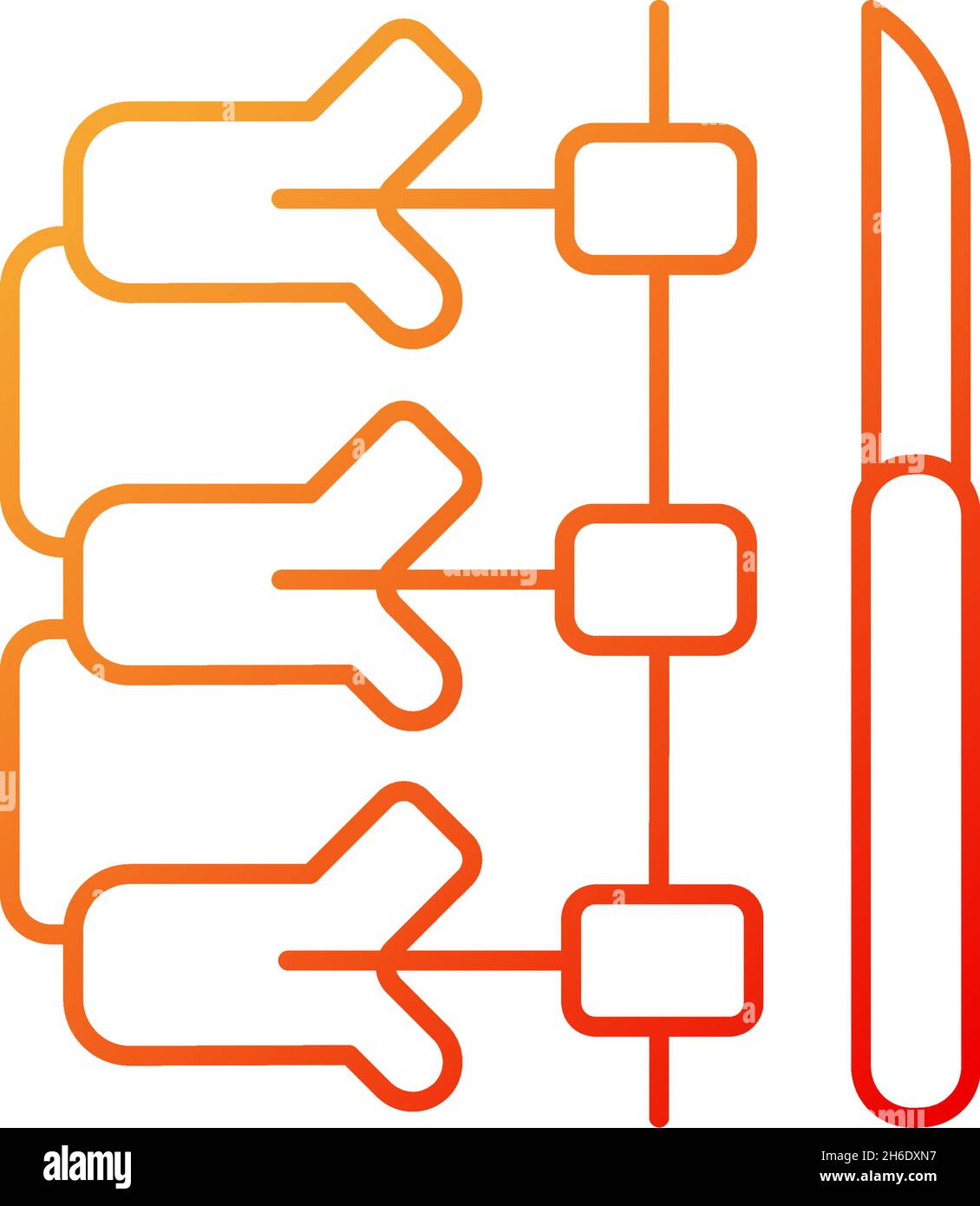 Spinal fusion gradient linear vector icon Stock Vector Image & Art - Alamy