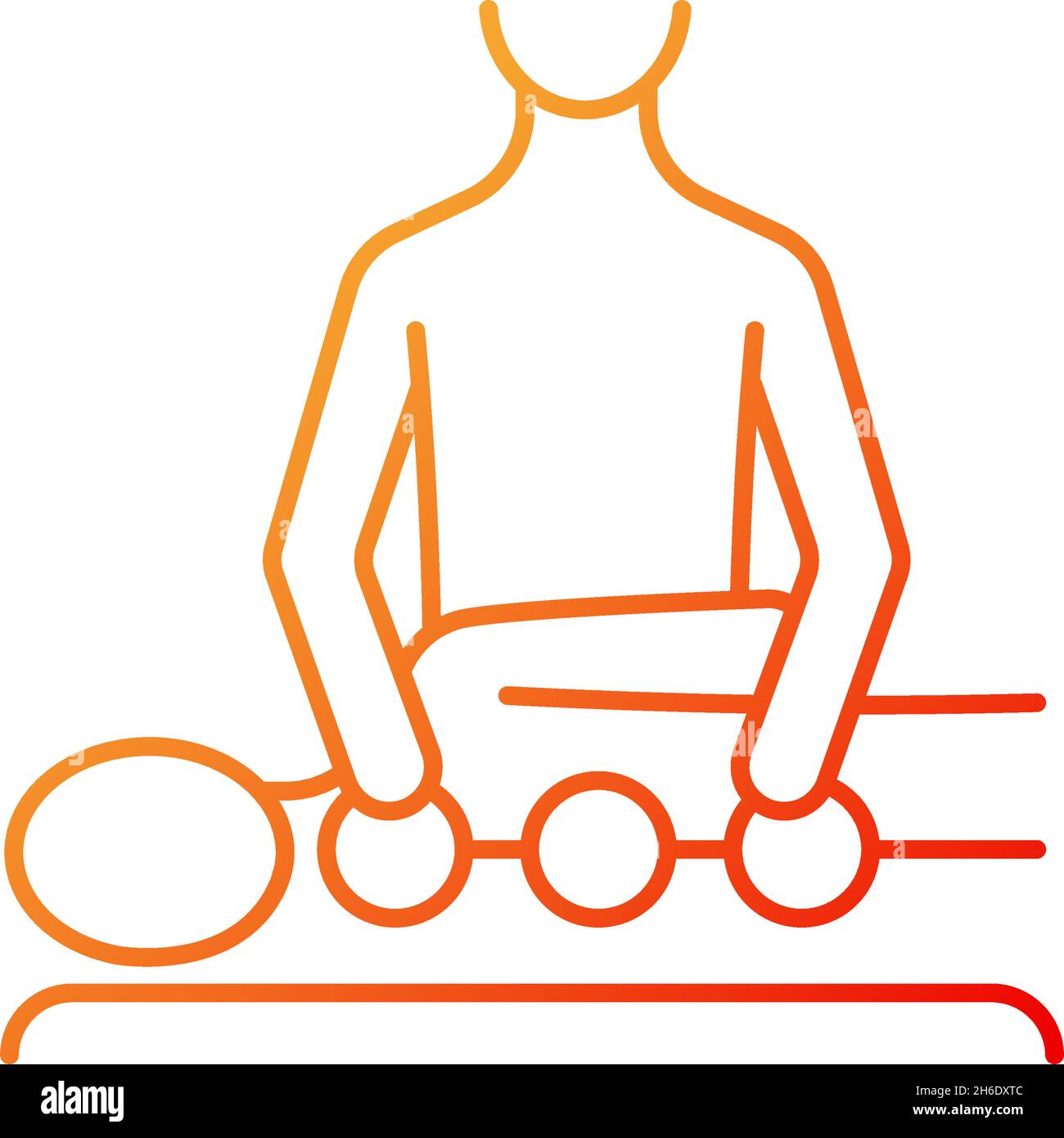 Chiropractic care gradient linear vector icon Stock Vector Image & Art ...