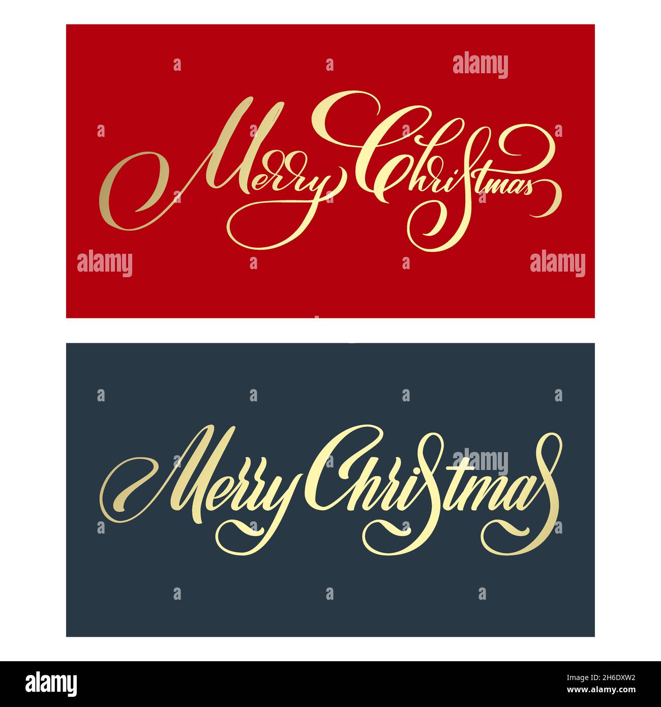 Vector Merry Christmas text. Calligraphic lettering design card ...