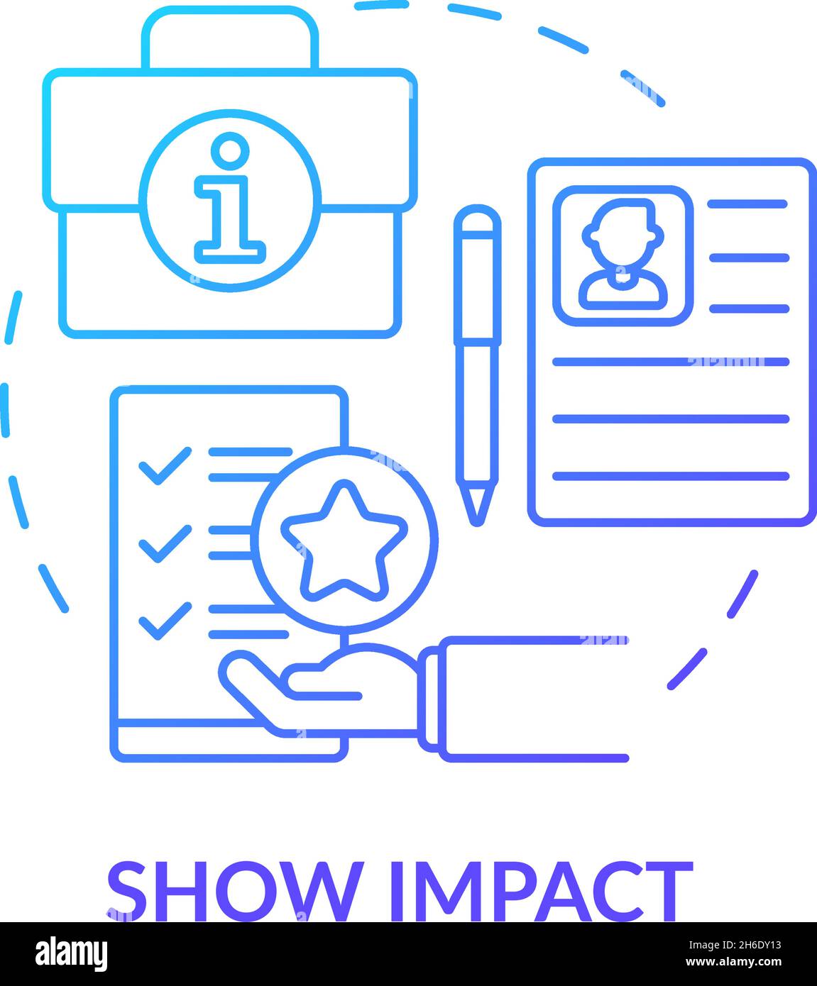 Show impact blue gradient concept icon Stock Vector Image & Art - Alamy