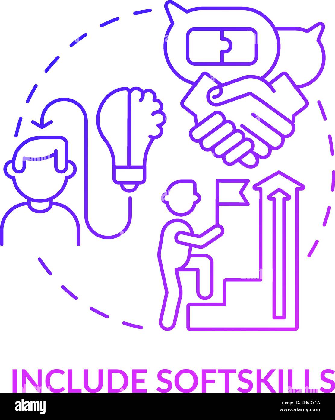 Include softskills purple gradient concept icon Stock Vector Image ...