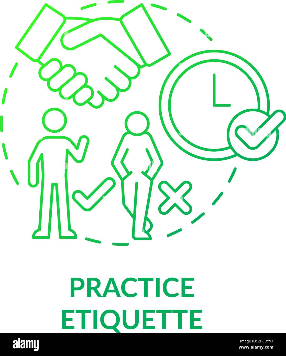 Practice etiquette green gradient concept icon Stock Vector Image & Art ... Practice etiquette green gradient concept icon Stock Vector Image & Art ...