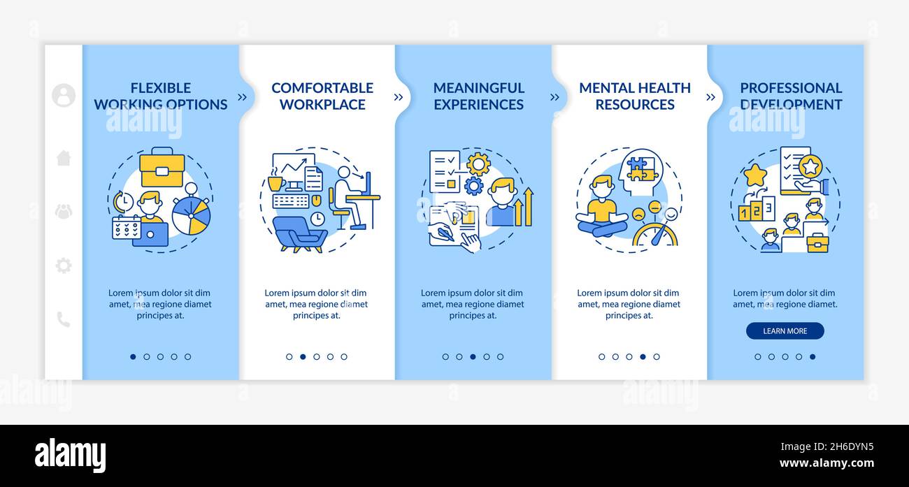 Employee perks onboarding vector template Stock Vector Image & Art - Alamy