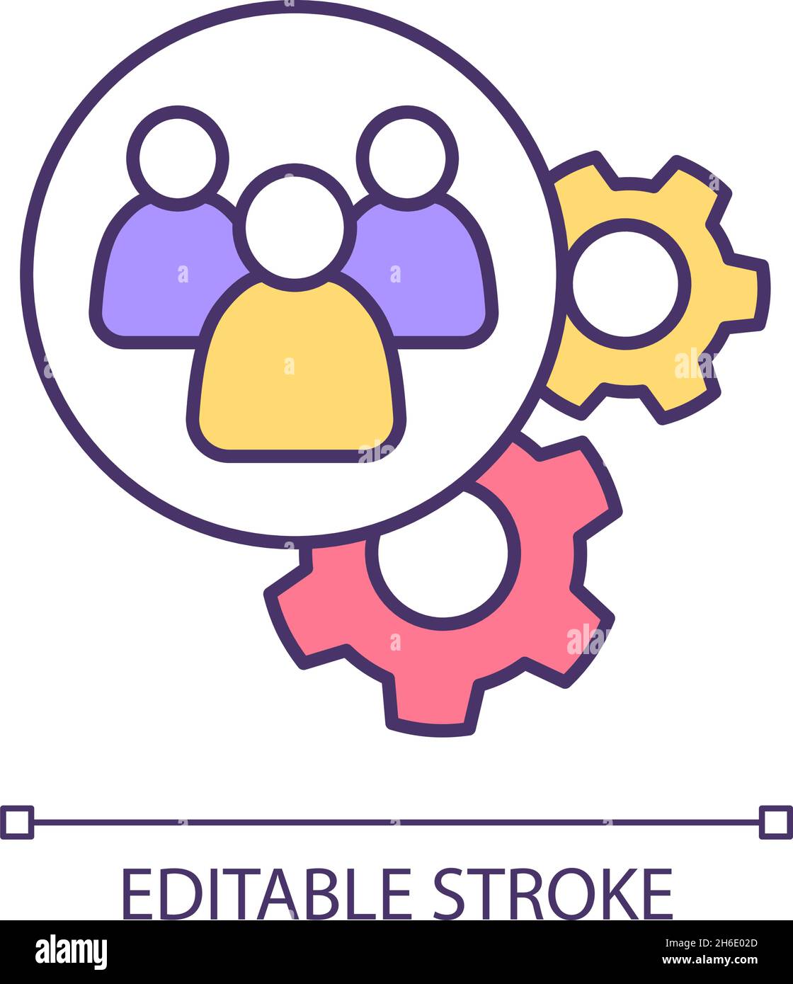 Competitor analysis RGB color icon Stock Vector Image & Art - Alamy