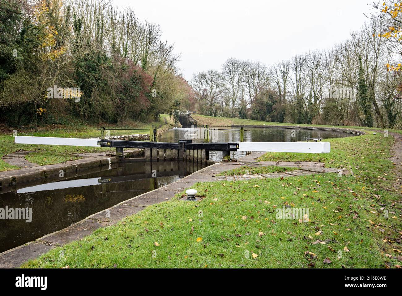 The Mike Clarke lock and narrowboat turning facility near Gargrave on ...