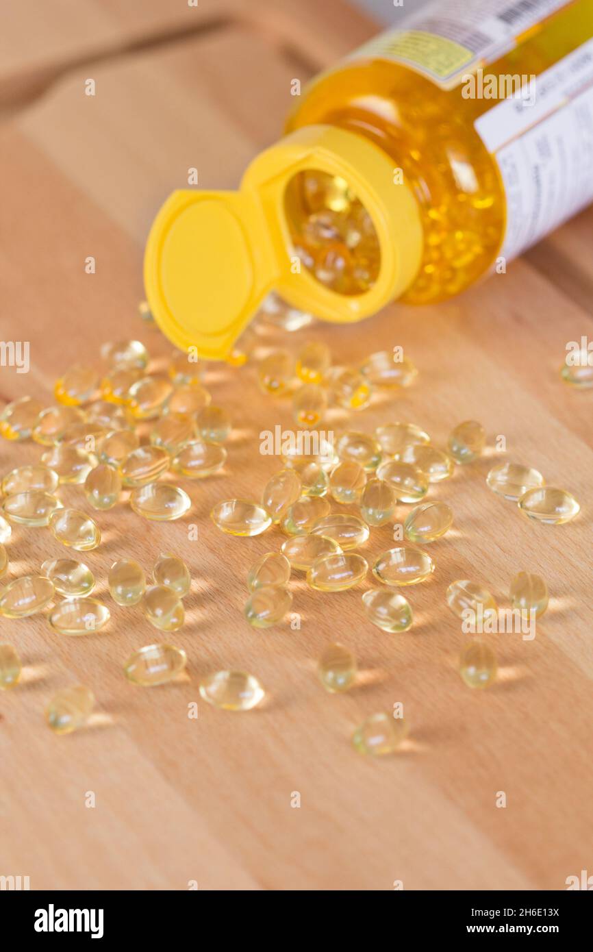 Cod liver oil bottle hi-res stock photography and images - Alamy