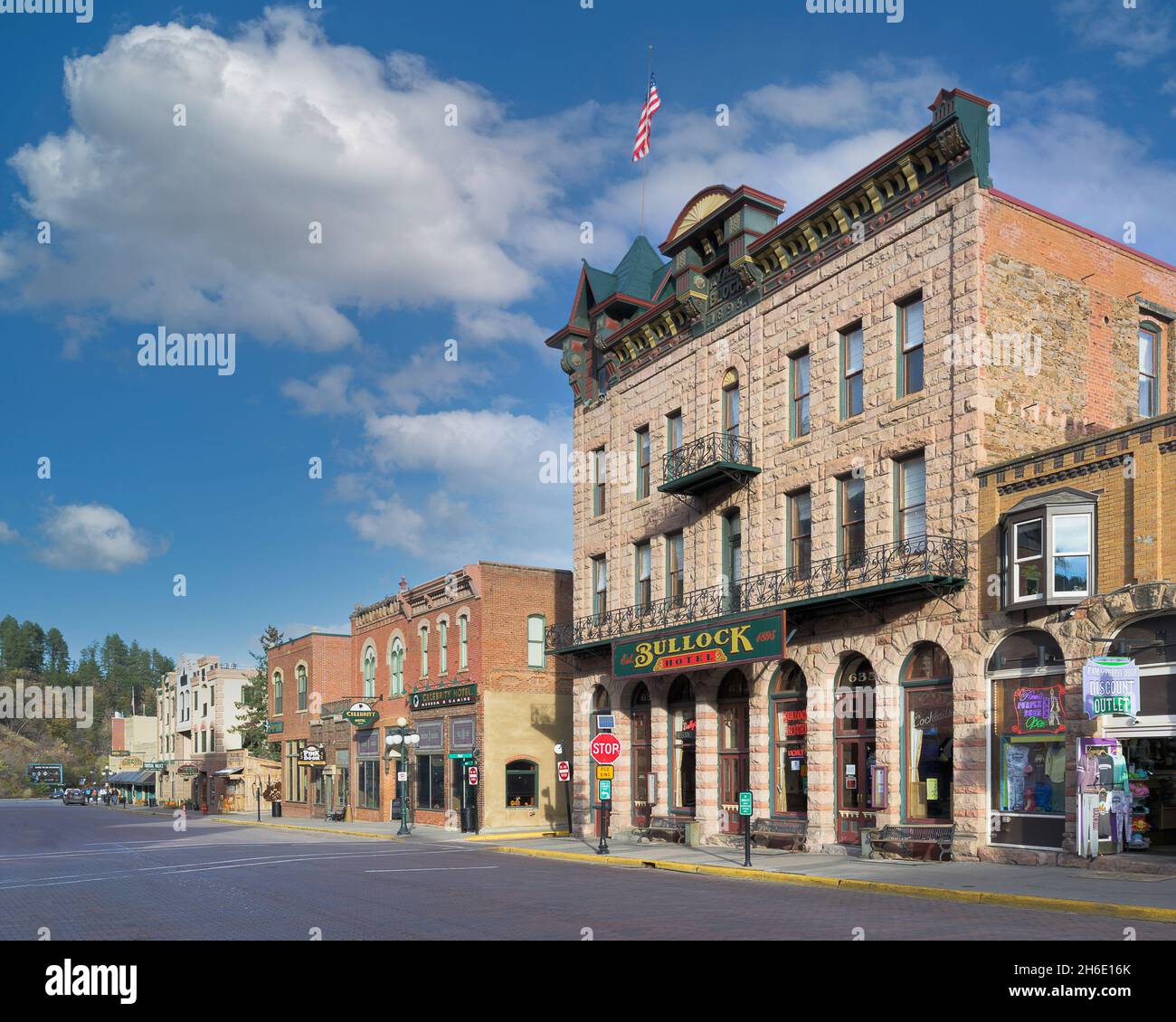 Historic Bullock Hotel on Main Street in Deadwood, South Dakota Stock ...