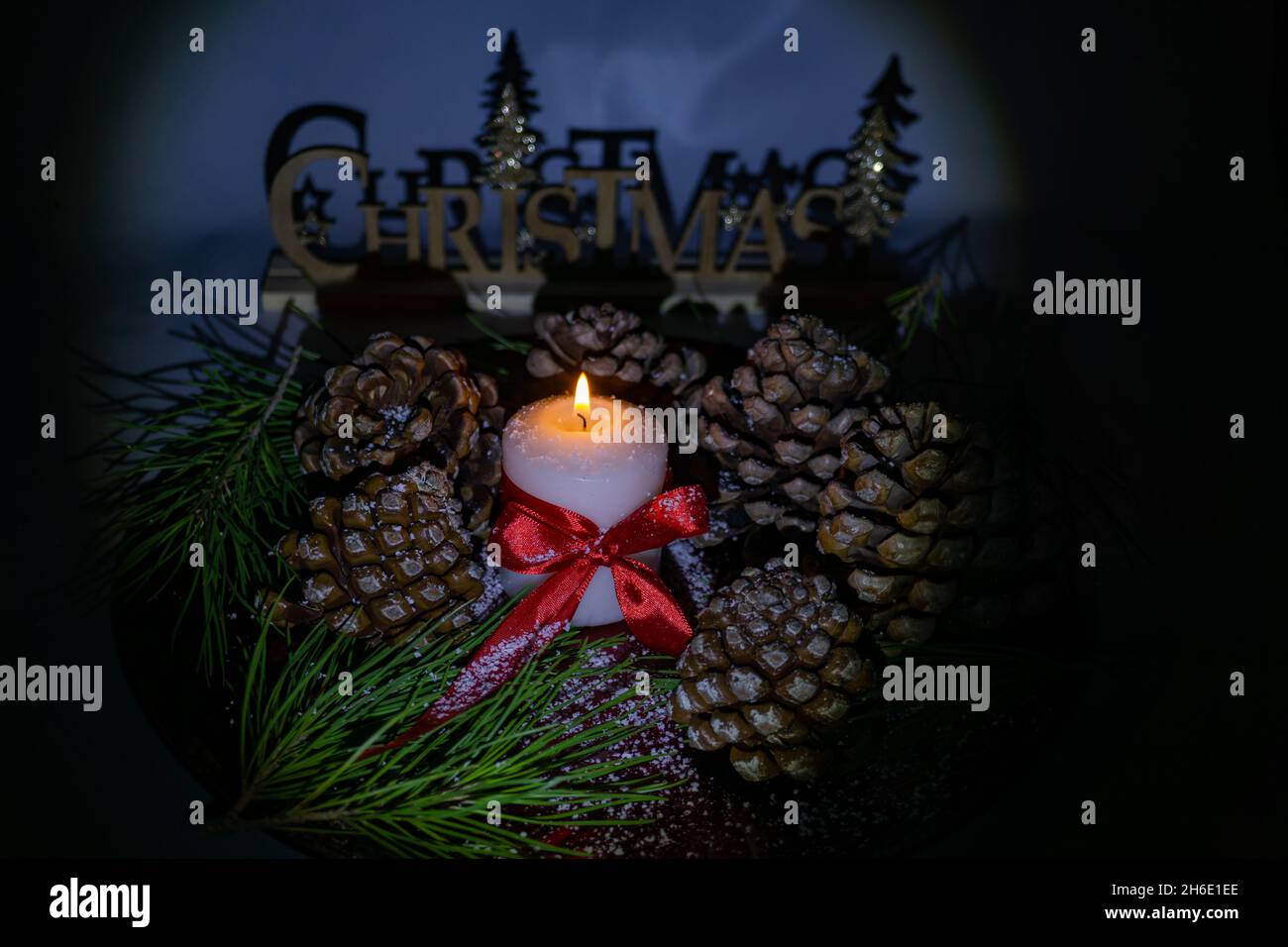 merry christmas wallpapers with natural elements Stock Photo - Alamy