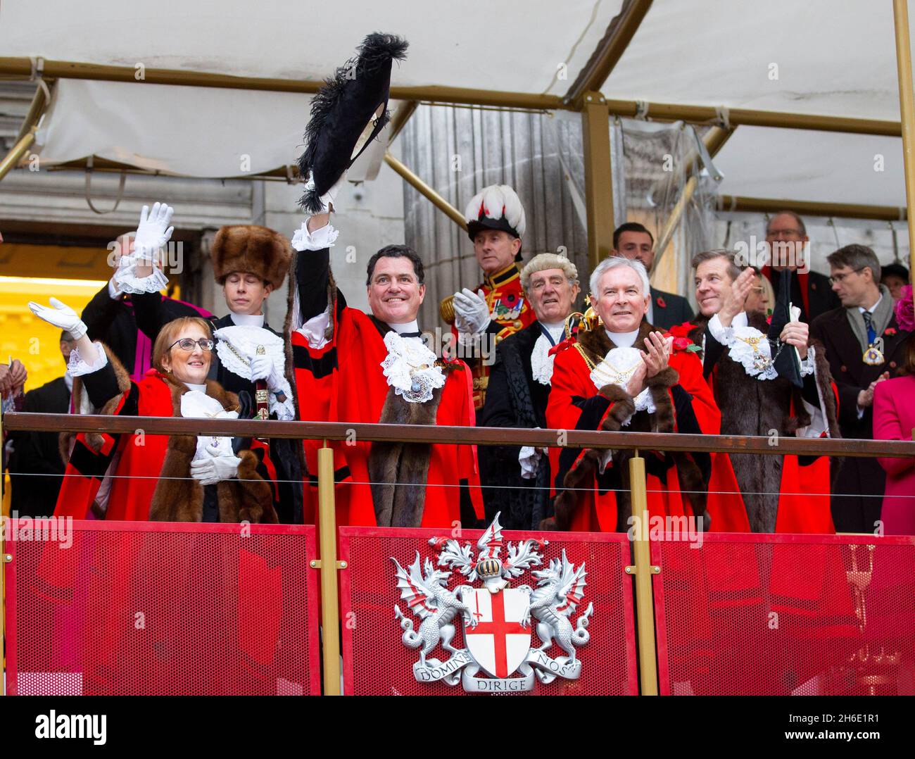 Vincent Keaveney becomes the 693rd Lord Mayor.He waves from the balcony ...
