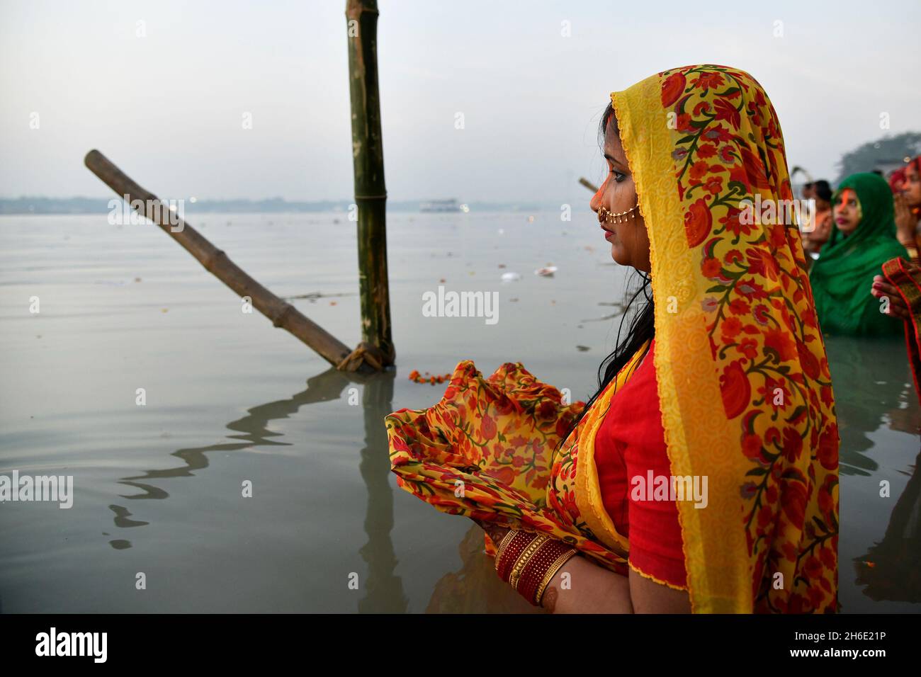 (11/11/2021) On the occasion of Chhath Puja, Hindu devotees arrive at ...