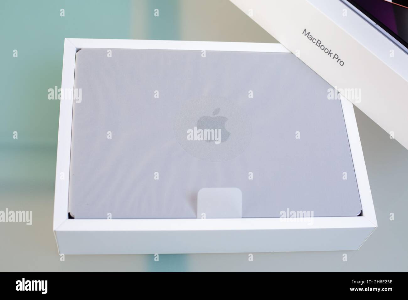 Bologna, Italy: November 11, 2021.Unboxing the new Apple MacBook Pro 14 ...