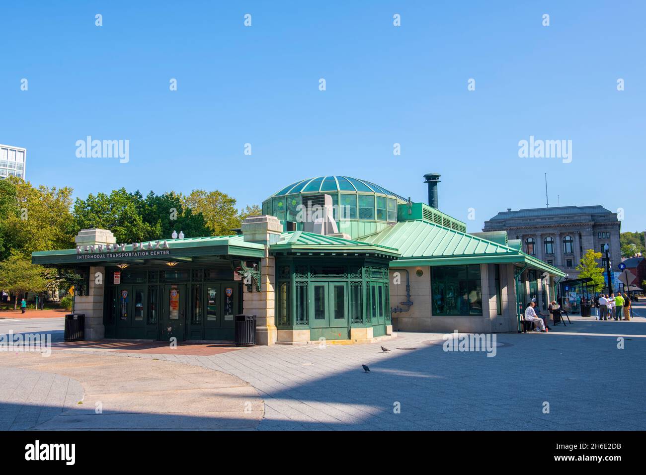 Intermodal Transportation Center at the center of Kennedy Plaza in ...