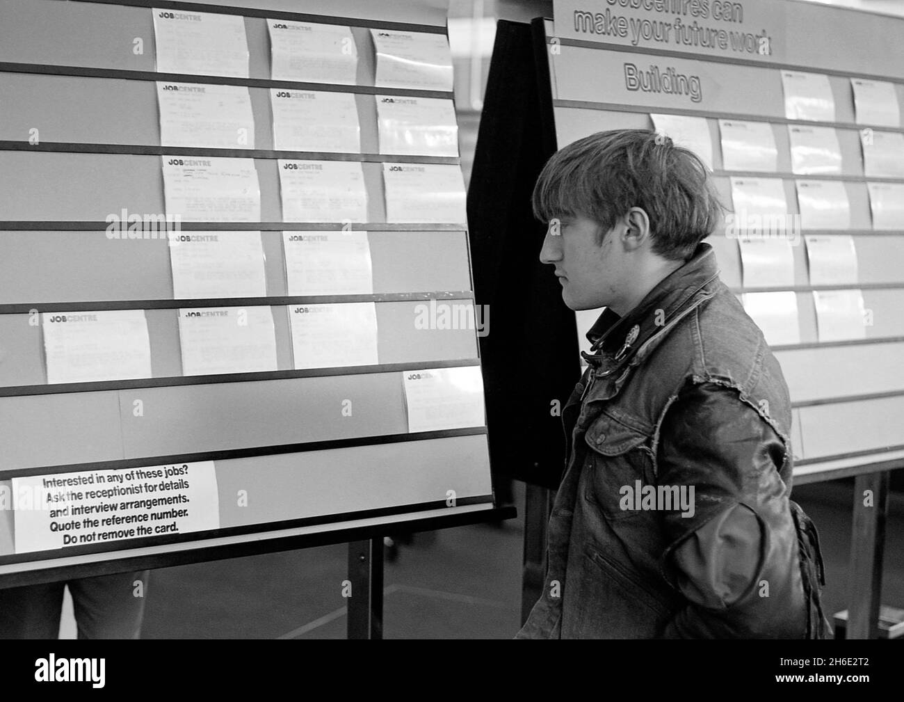 Job Centre Nottingham UK 1982 Stock Photo - Alamy