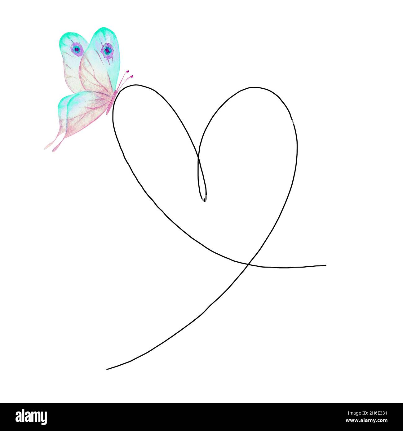 Drawings Of Butterflies And Hearts