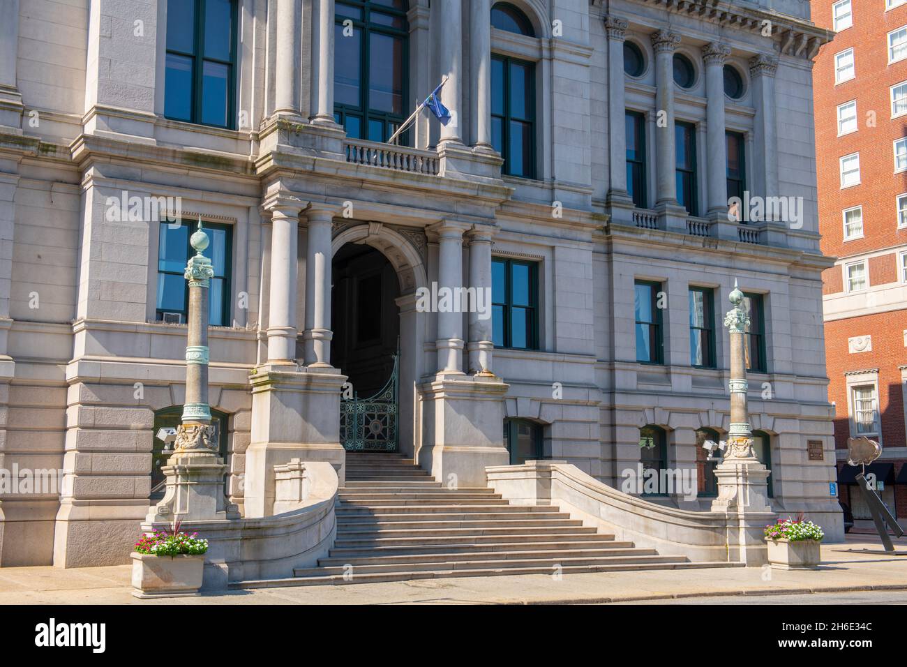 Providence City Hall was built in 1878 with Second Empire Baroque style ...