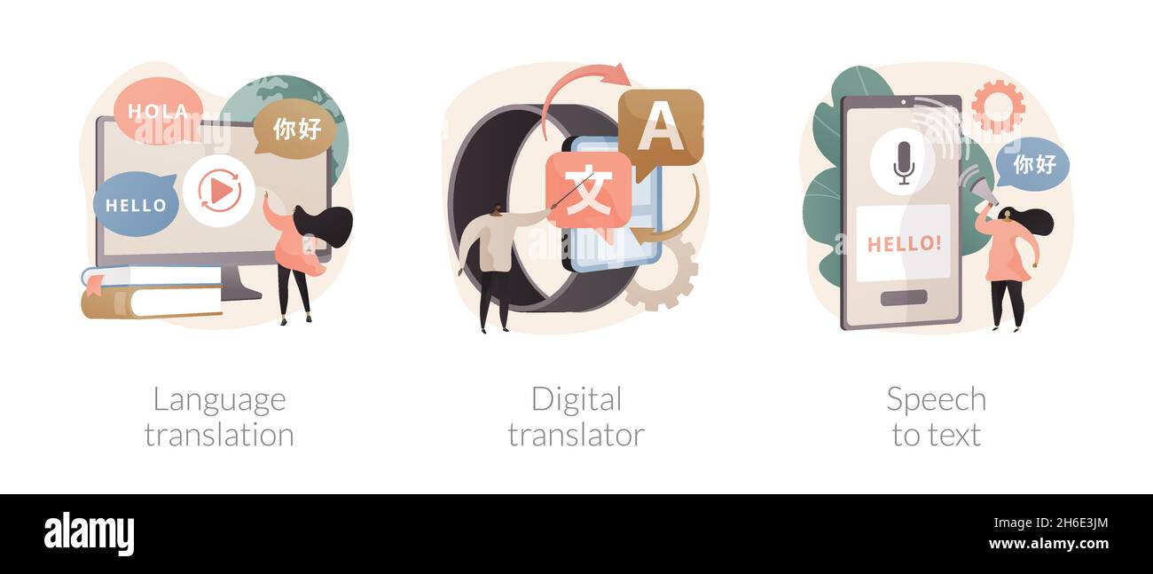 Multilingual Mobile Application Abstract Concept Vector Illustrations Stock Vector Image And Art