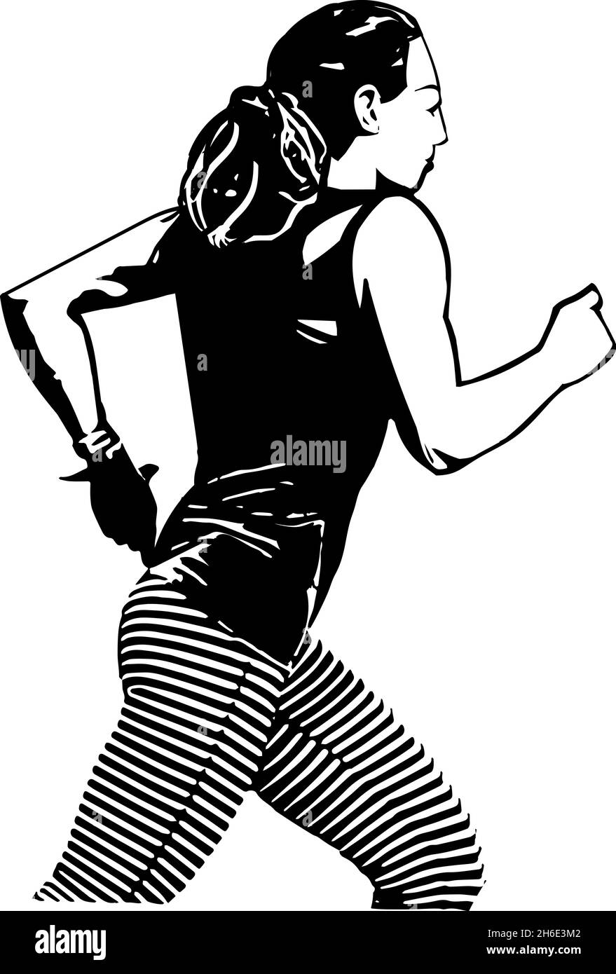 Illustration of runner female vectors hi-res stock photography and ...